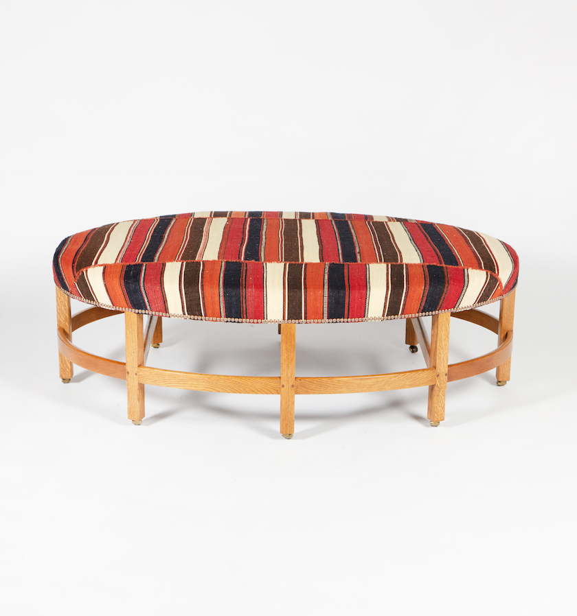 Oval Stool In Oak | Upholstered | Furniture | The Collection | Robert ...