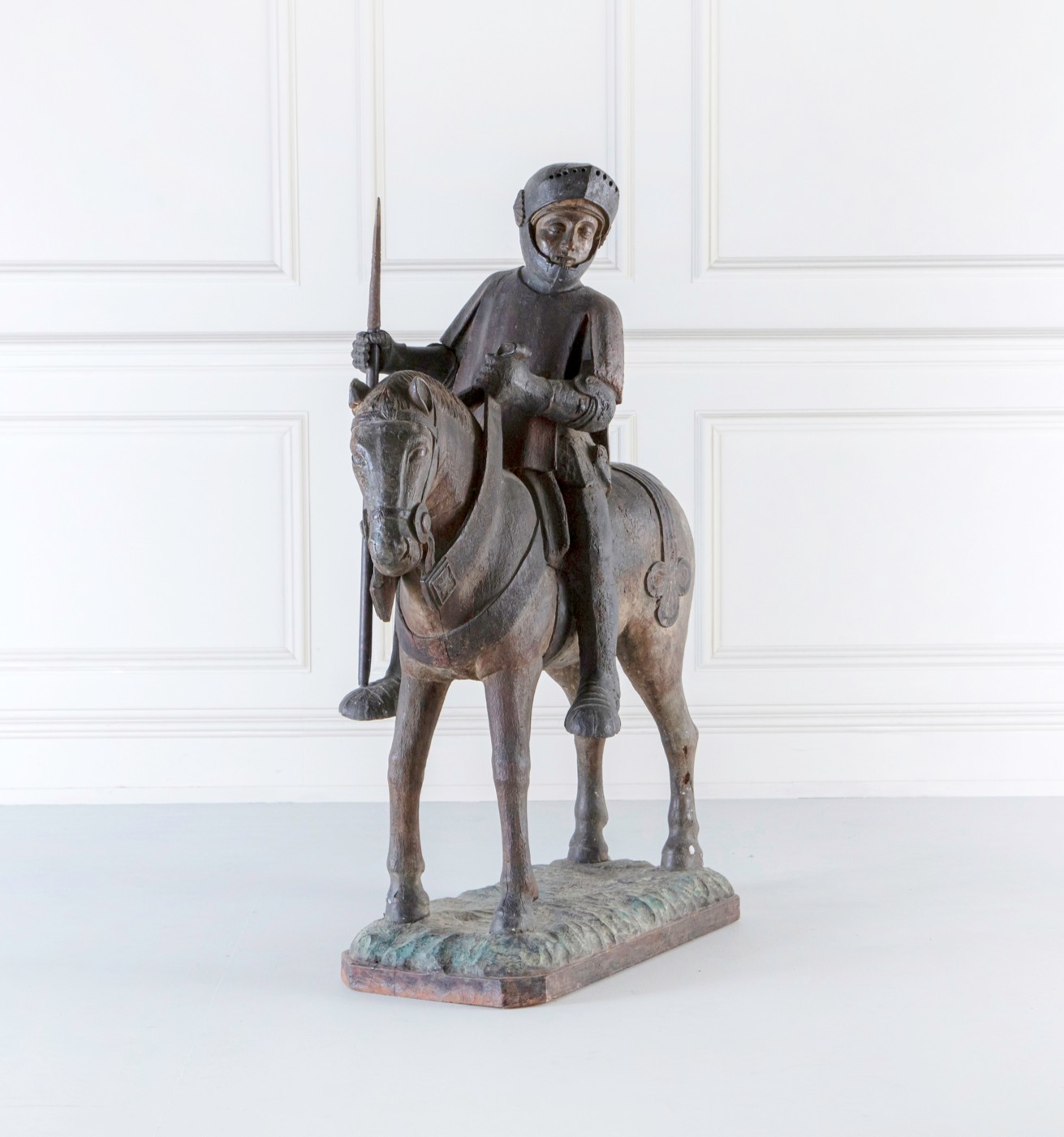 A Medieval polychrome carving of a mounted Knight, Circa 1500 | Robert ...