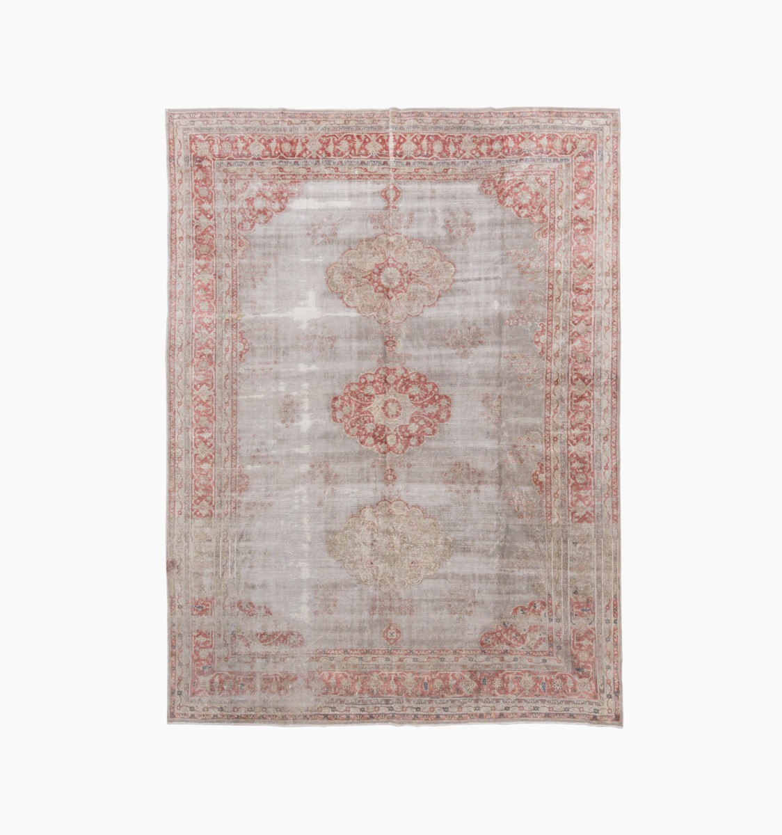 A mid 19th century Oushak carpet of pale rust design, circa 1860 ...