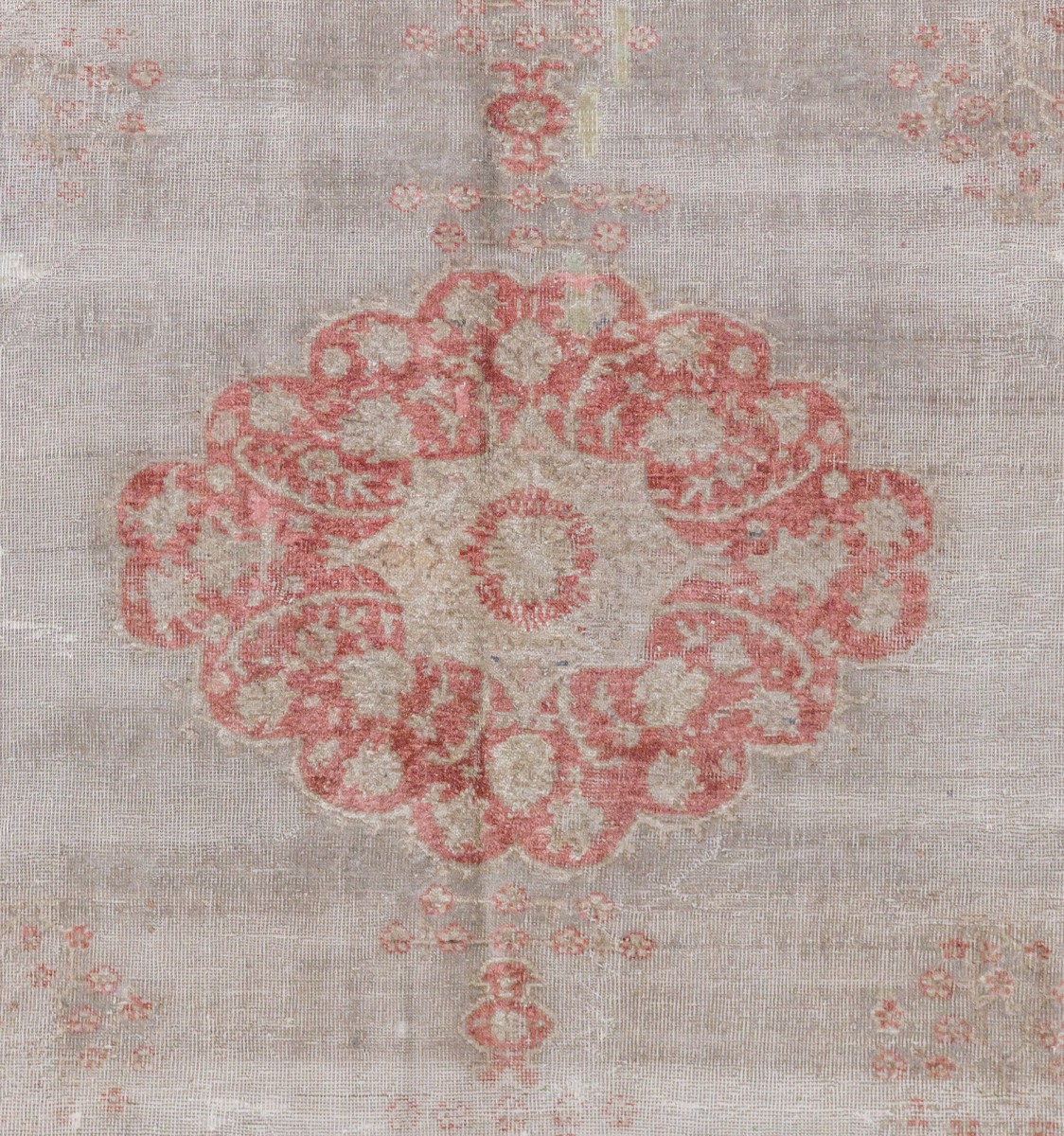 A mid 19th century Oushak carpet of pale rust design, circa 1860 ...