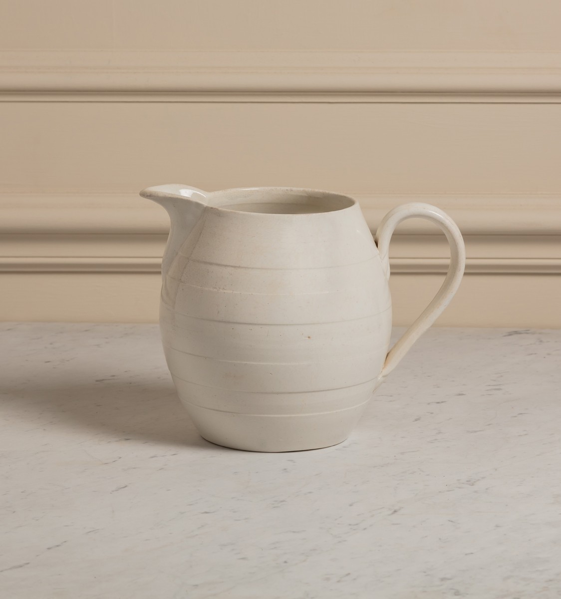 A cream barrel shaped pottery jug, circa 1860 | Robert Kime Ltd ...