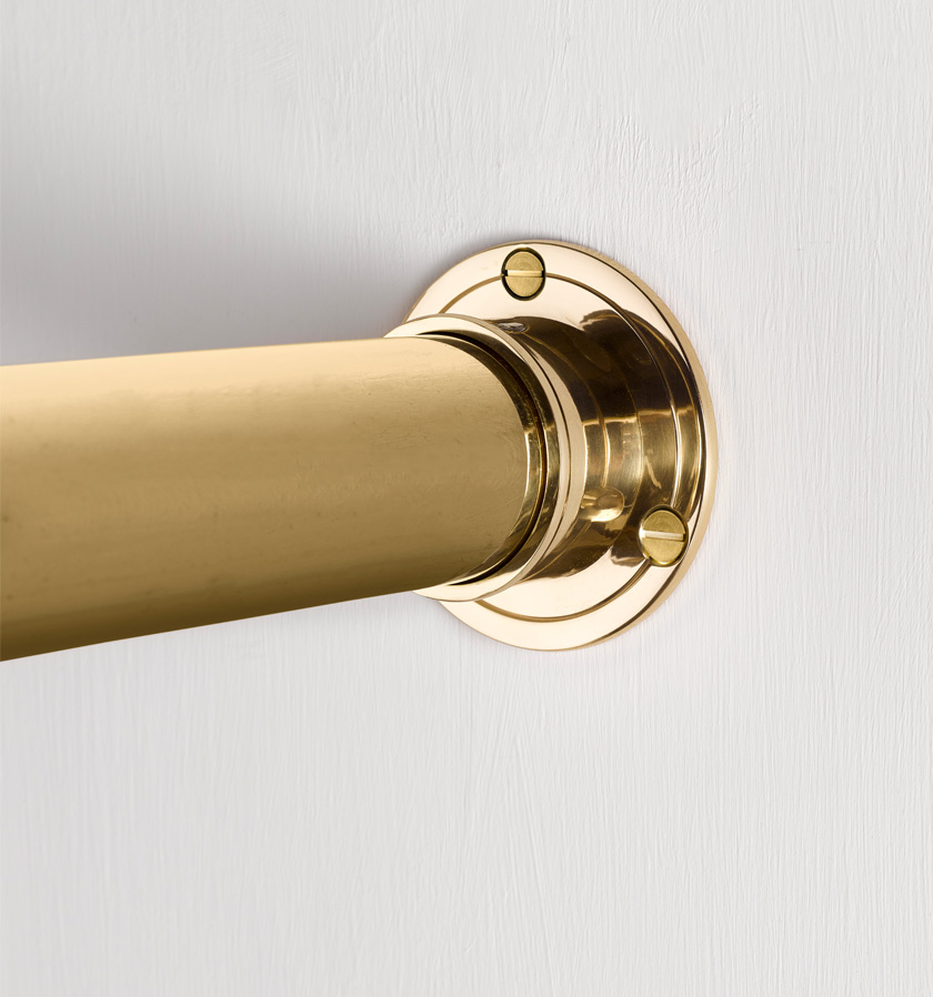Recess Bracket In Polished Brass | Recess Brackets | Curtain Poles ...